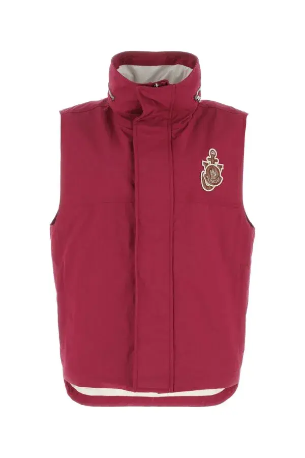 Moncler Sleeveless Jacket With Emblem - Multicolor