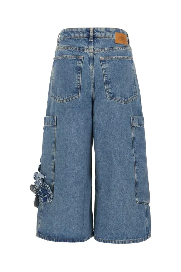 GANNI Embellished Wide Leg Jeans