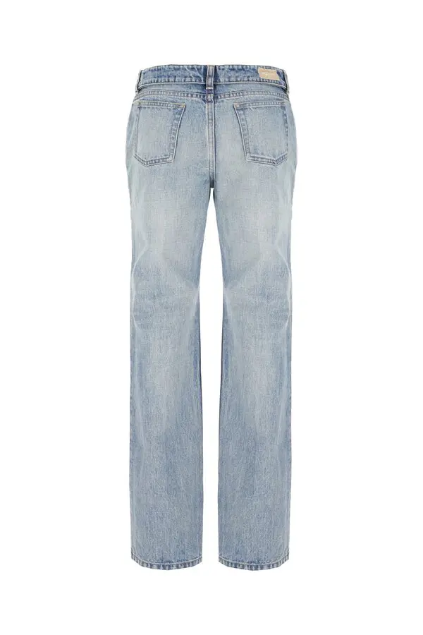 Alexander McQueen Light Wash Button Detailed Jeans