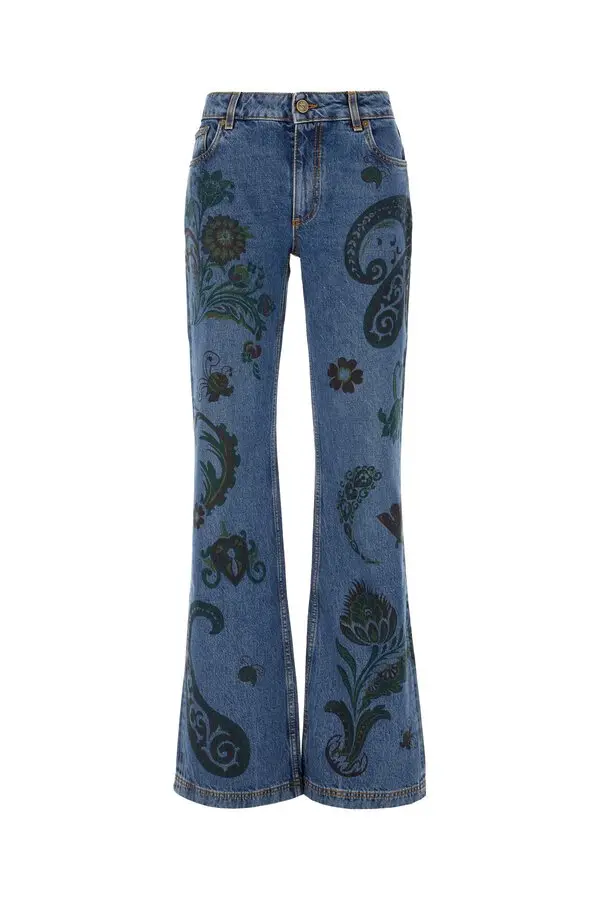 Etro Paisley Print Flare Jeans - Multicolor
