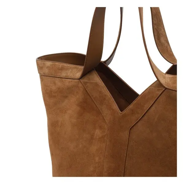 Saint Laurent Suede Y Tote Bag - Brown