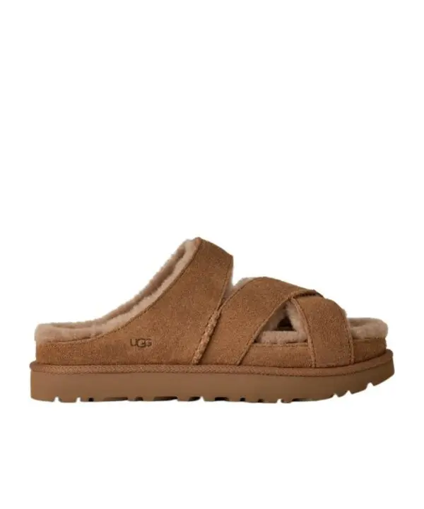 UGG Greenport Suede Slippers With Criss-cross Straps