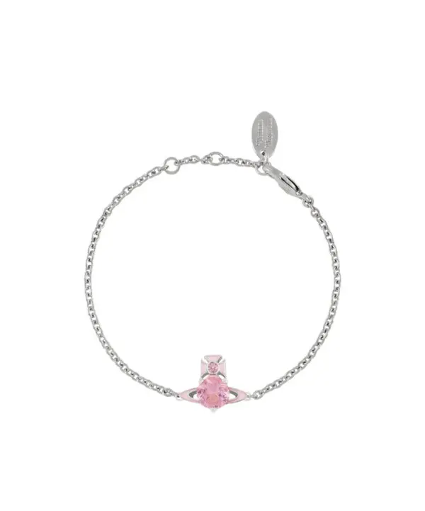 VIVIENNE WESTWOOD Millie Orb Pendant Bracelet With Crystal And Enamel - Silver