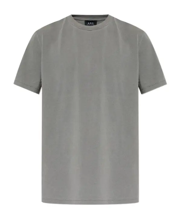 A.p.c. Logo Printed Crewneck T-shirt - Gray