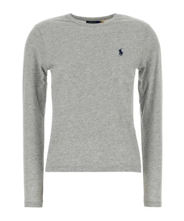 Polo Ralph Lauren Long Sleeve Embroidered T-shirt - Grey