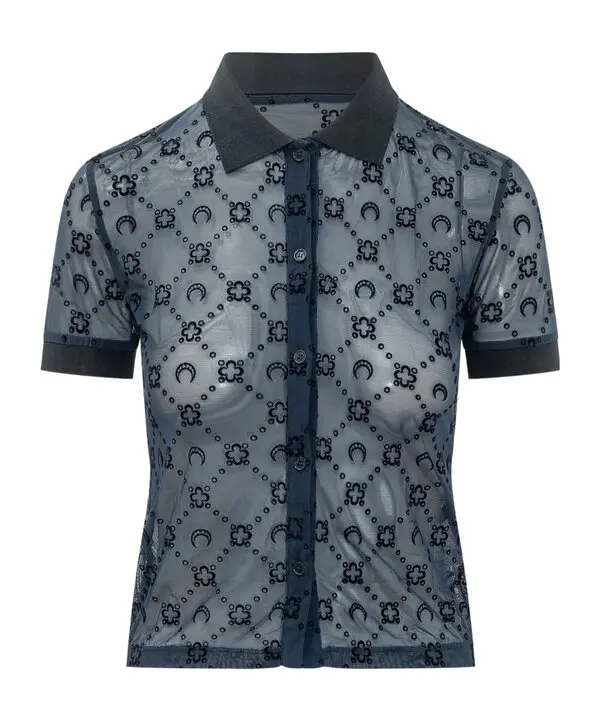 MARINE SERRE Short Sleeve Buttoned Shirt