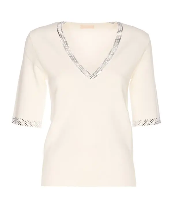Liu Jo Embellished V-neck Jumper
