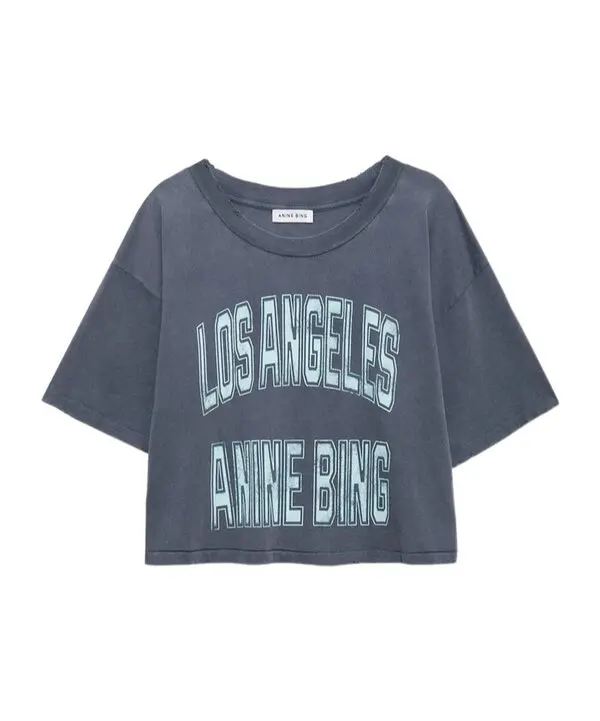 ANINE BING Johnny Cropped T-shirt