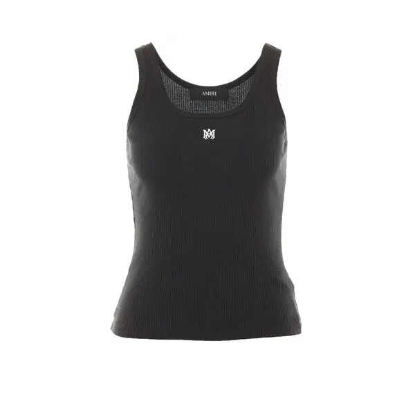 Amiri Ma Embroidered Ribbed Tank Top