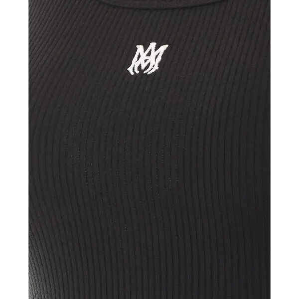 Amiri Ma Embroidered Ribbed Tank Top