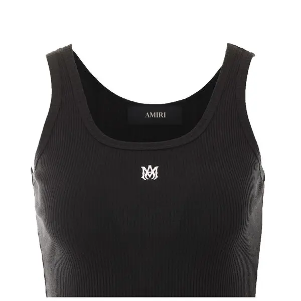 Amiri Ma Embroidered Ribbed Tank Top