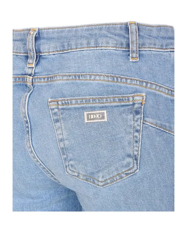 Liu Jo Logo Patch Flared Jeans - Blue