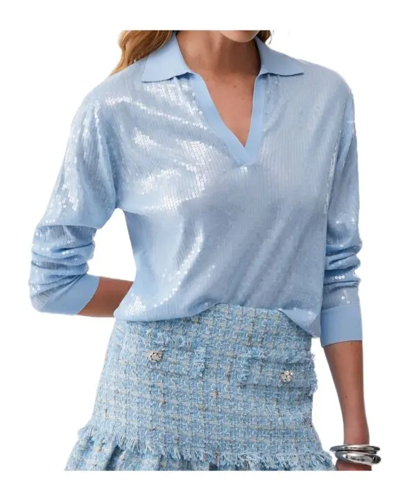 Liu Jo Sequined V-neck Knitted Sweater