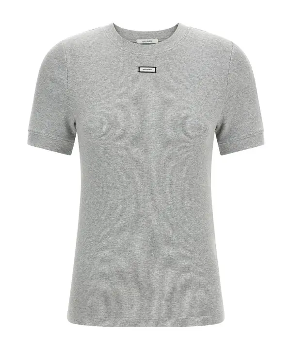 ENTIRE STUDIOS Logo Ribbed T-shirt - Grey