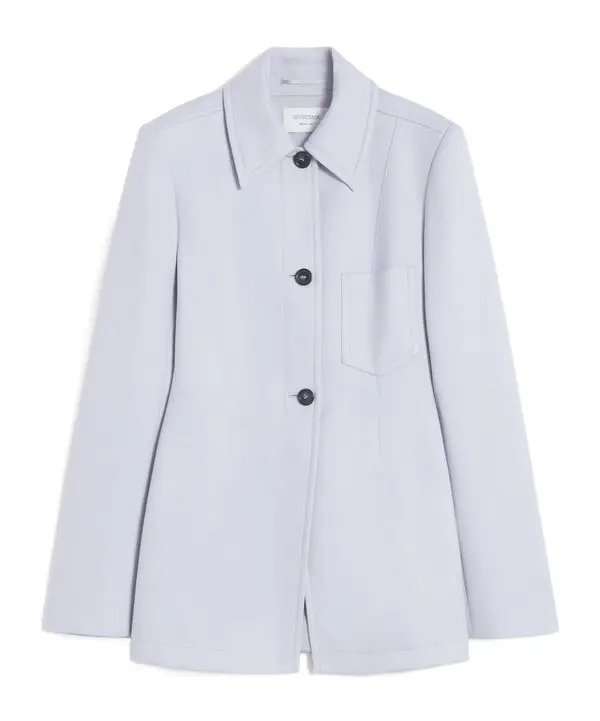 Max Mara Fitted Gabardine Shirt Jacket