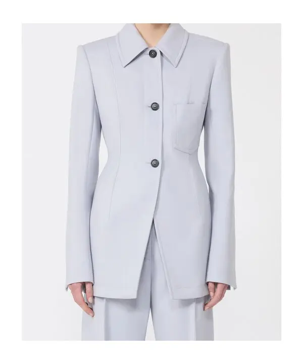 Max Mara Fitted Gabardine Shirt Jacket