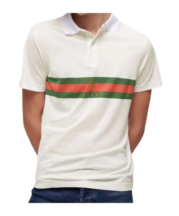 Gucci Web Detailed Jersey Polo Shirt