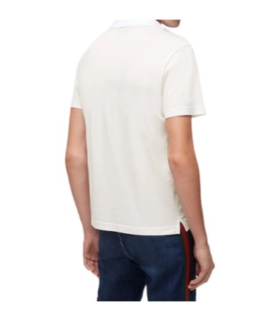 Gucci Web Detailed Jersey Polo Shirt