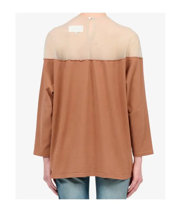 MAISON MARGIELA Printed T-shirt With Round Neck And Long Sleeves