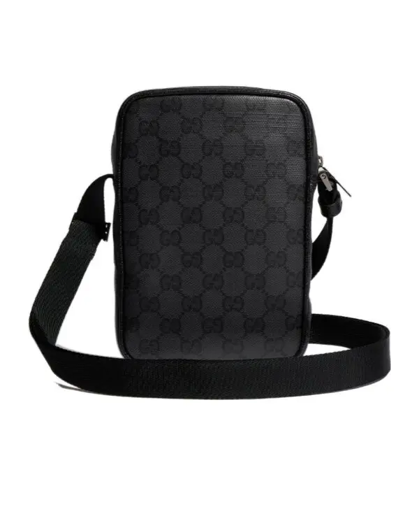 Gucci Monogram Messenger Bag - Black