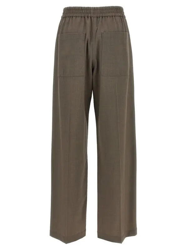 Brunello Cucinelli Elastic Waist Wide-leg Trousers