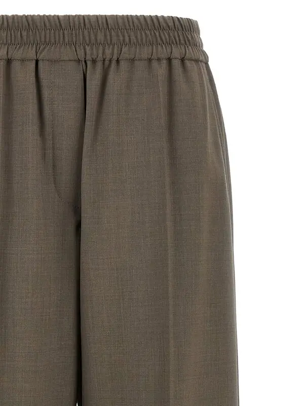 Brunello Cucinelli Elastic Waist Wide-leg Trousers