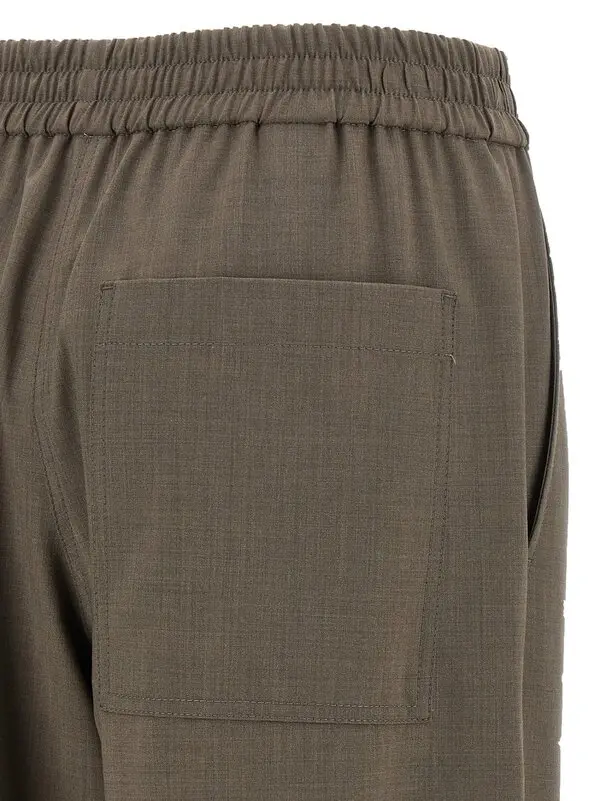 Brunello Cucinelli Elastic Waist Wide-leg Trousers