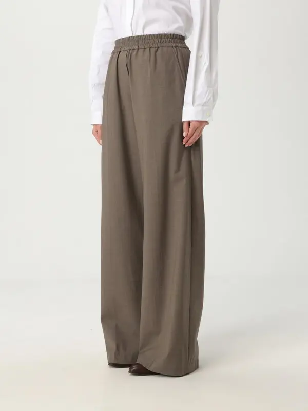 Brunello Cucinelli Elastic Waist Wide-leg Trousers