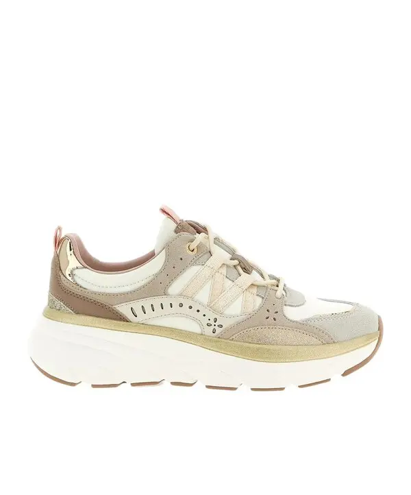 TWINSET Panelled Running Sneakers With Glitter And Suede Accents