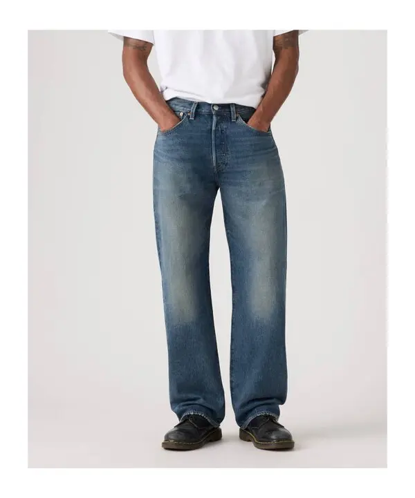 LEVI'S 501 Logo Patch Loose-fit Jeans - Blue