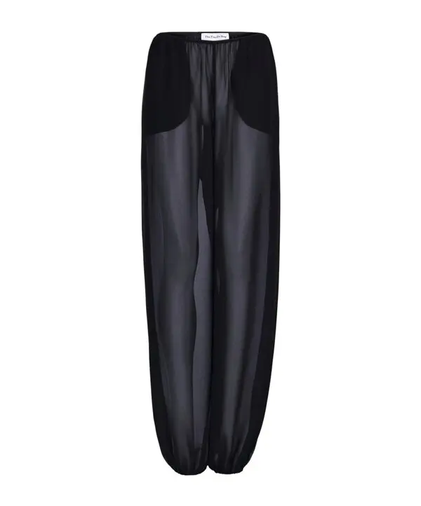 THE FRANKIE SHOP Orissa Sheer Balloon Pants - Black