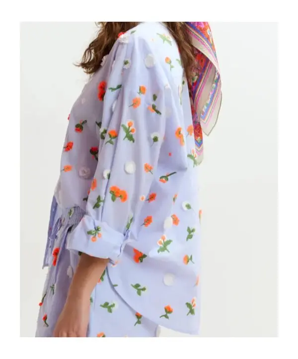 Essentiel Antwerp Floral Embroidered Shirt