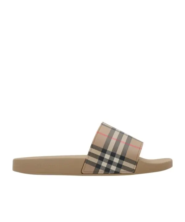 Burberry Checked Slip-on Slides