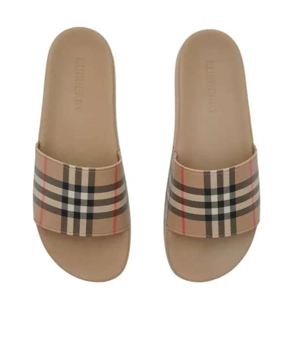 Burberry Checked Slip-on Slides