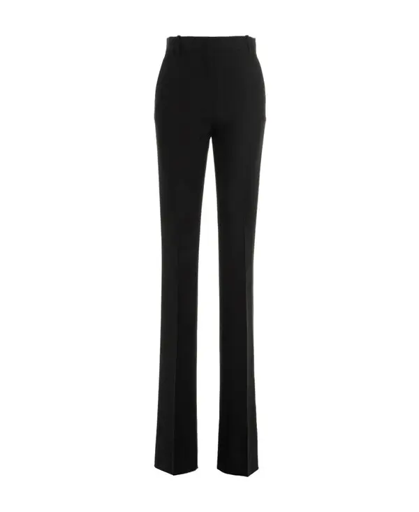 Valentino Garavani High Waist Tailored Bell-bottom Trousers - Black