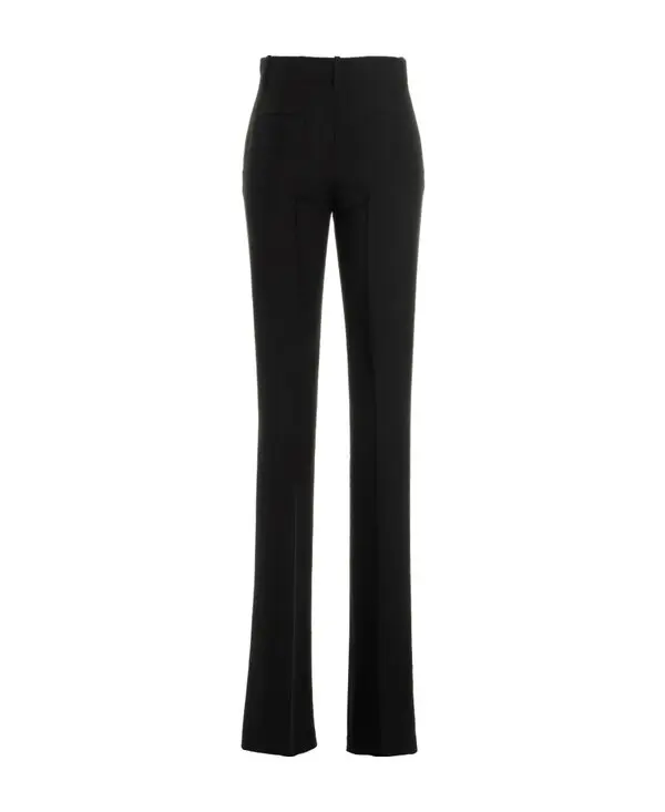 Valentino Garavani High Waist Tailored Bell-bottom Trousers - Black