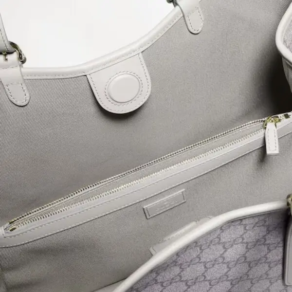 Gucci Gg Emblem Large Tote Bag - Grey