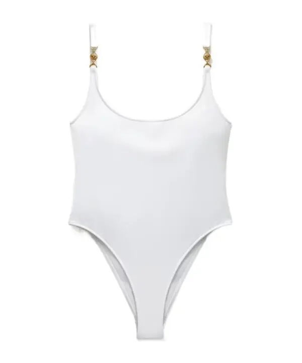 Versace Medusa Hardware One-piece Swimsuit - White