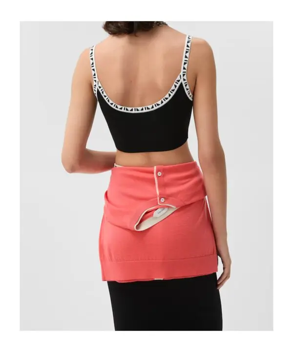 Versace Pattern-trim Cropped Top - Black