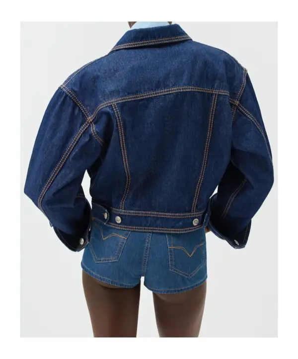 Versace Contrast Stitch Denim Jacket