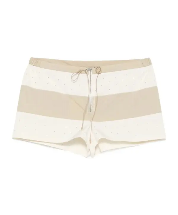 Paloma Wool Striped Shorts With Drawstring And Zipper Closure - No
