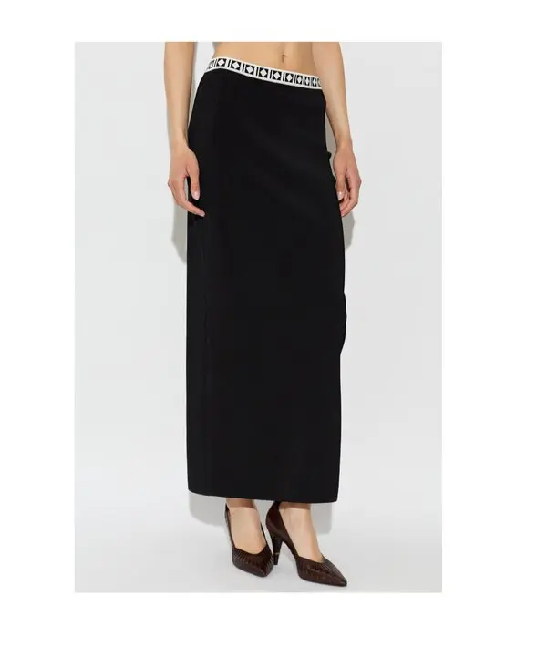 Versace Geometric Waist Maxi Skirt