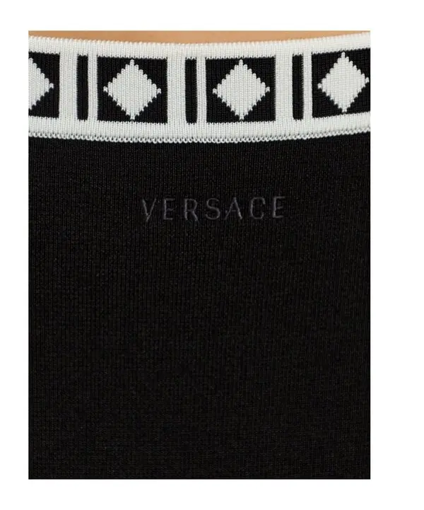 Versace Geometric Waist Maxi Skirt