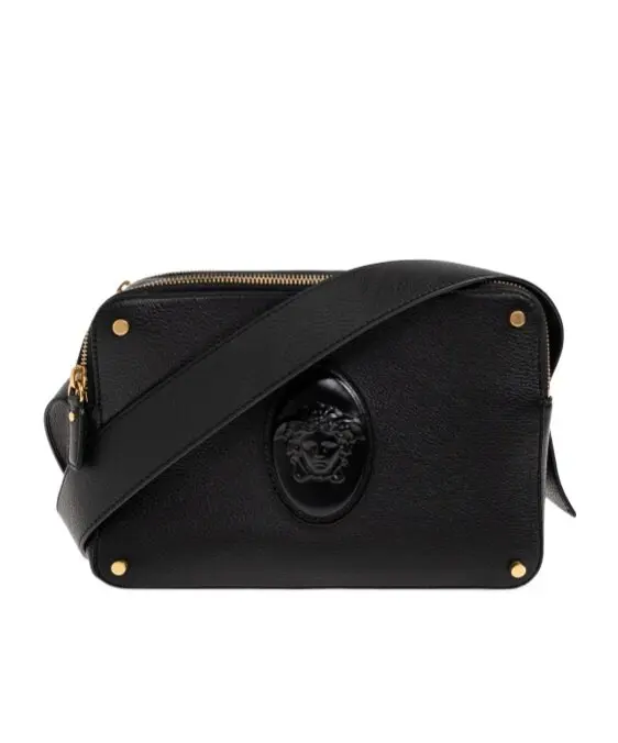 Versace Medusa Zipped Crossbody Bag - Black