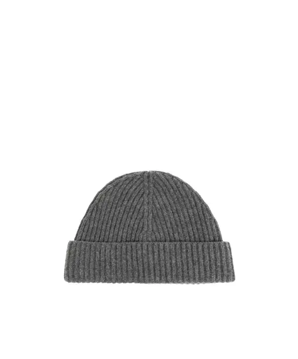 JIL SANDER Ribbed Beanie Hat - Black
