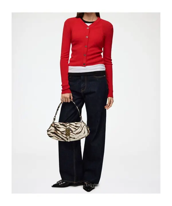 GANNI Ribbed V-neck Cardigan