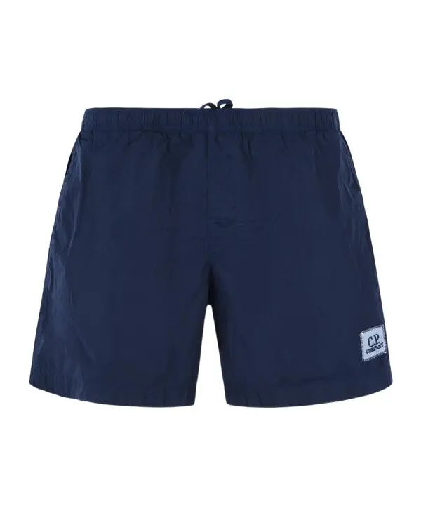 C.P. COMPANY Logo Patch Swim Shorts - Blue