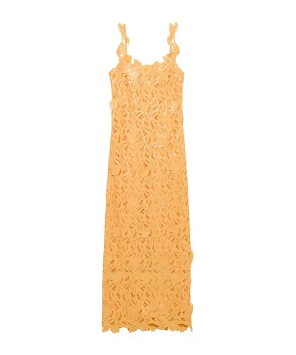 Simkhai Marenna Embroidered Sequin Gown - Mango