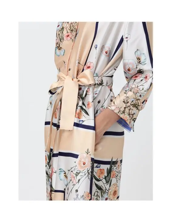 Liu Jo Long Sleeve Printed Maxi Dress With Belt