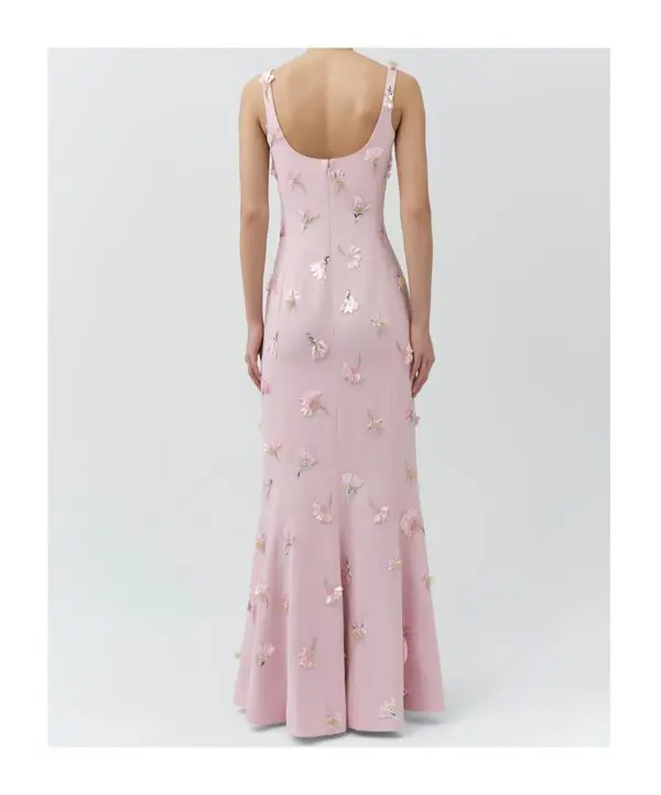Simkhai Briella Floral Appliqué Gown - Daisy
